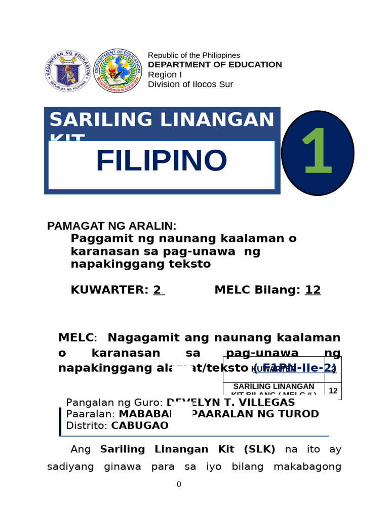 Filipino # 12 | PDF
