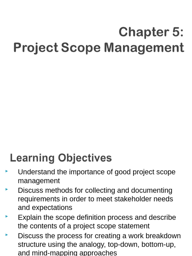 Chapter 5 Project Scope Management | PDF | Project Management