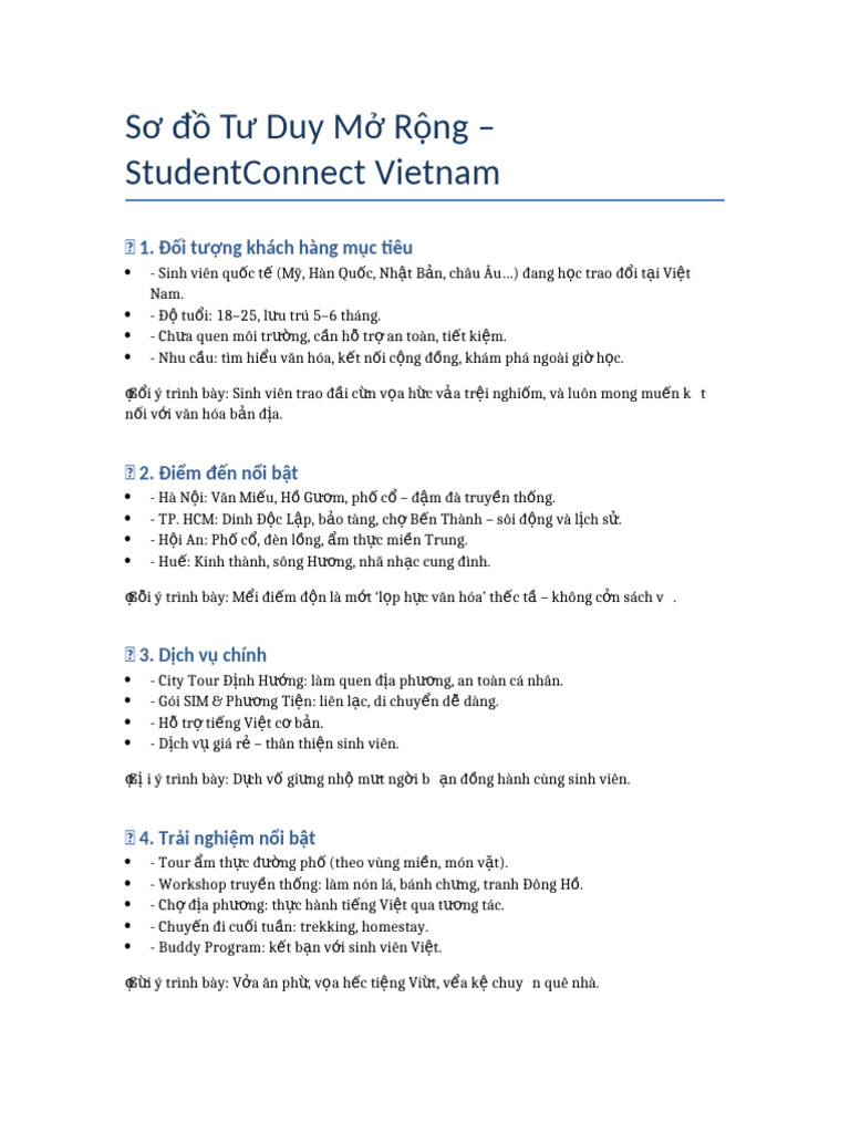 So Do Tu Duy StudentConnect Chi Tiet | PDF
