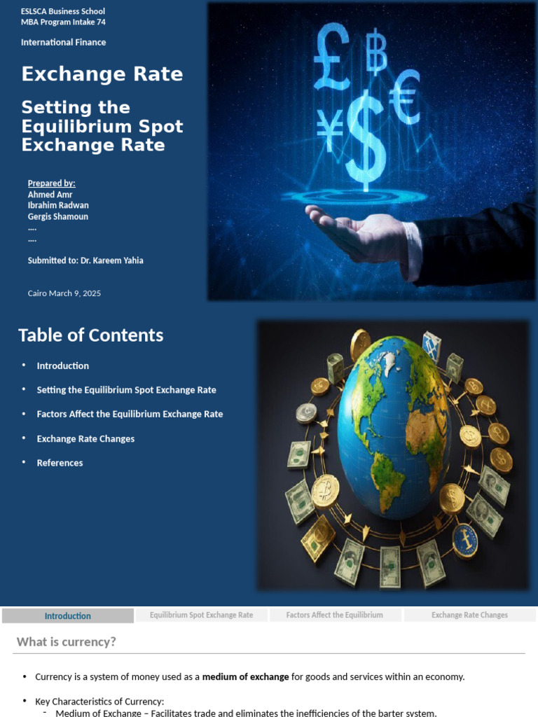 Equilibrium Spot Exchange Rate Analysis | PDF | Exchange Rate | Euro