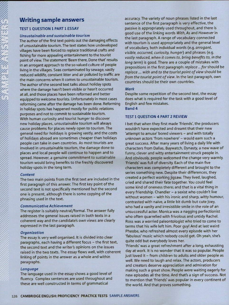 Cpe Mark Harrison Writing Samples Test 1 | PDF