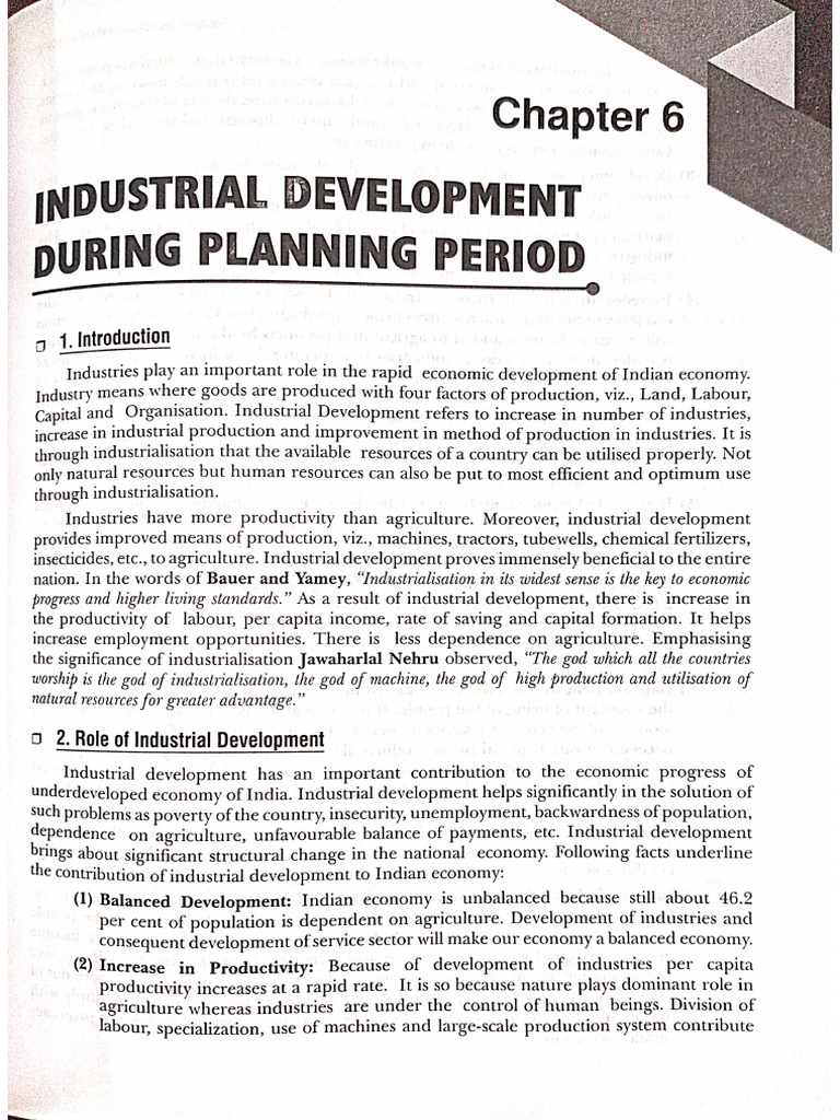 Industrial Development During Planning Period | PDF
