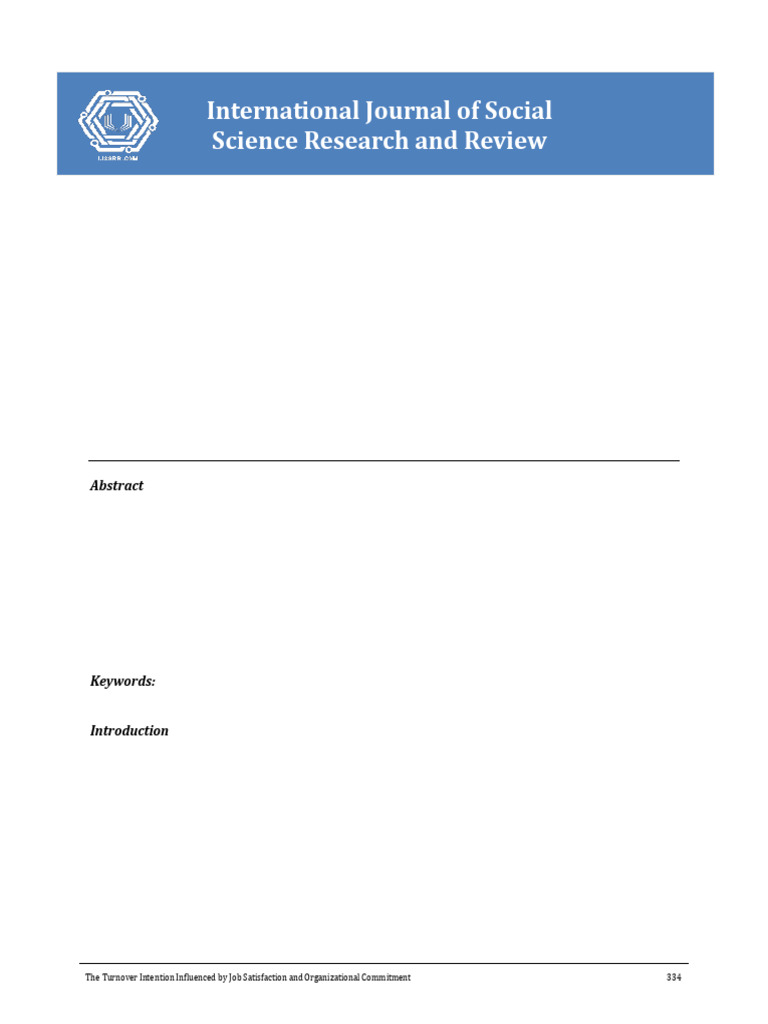 The Turnover Intention Influenced by Job Satisfact | PDF | Coefficient ...