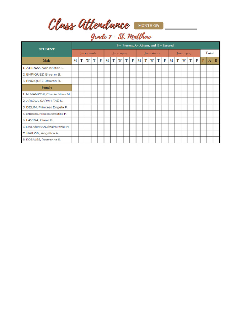 Attendance | PDF