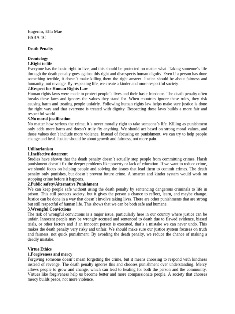 Contemporary Ethical Issues | PDF | Justice | Crime & Violence