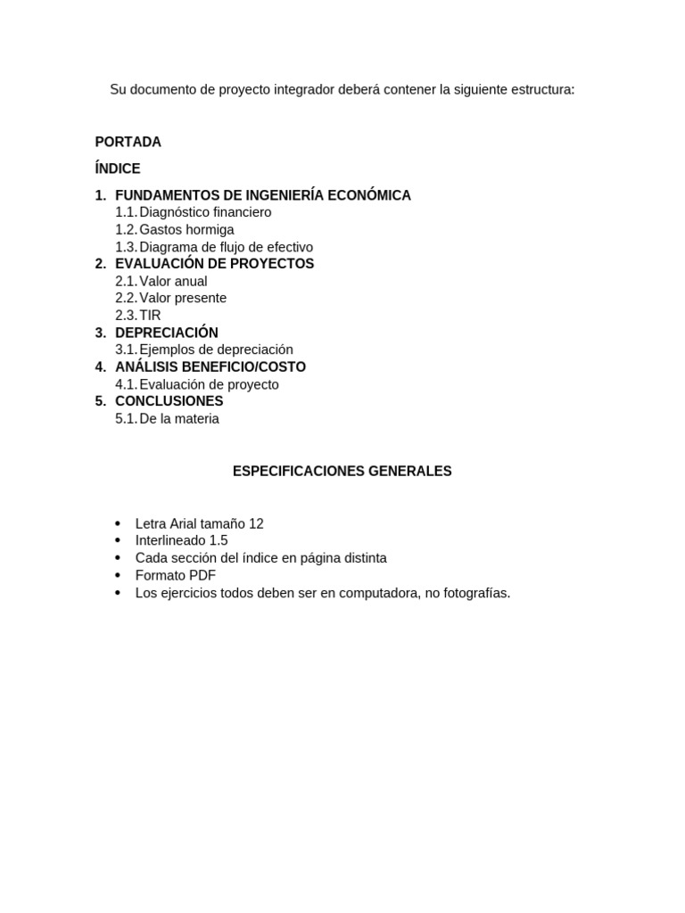 Estructura Del Proyecto Final | PDF