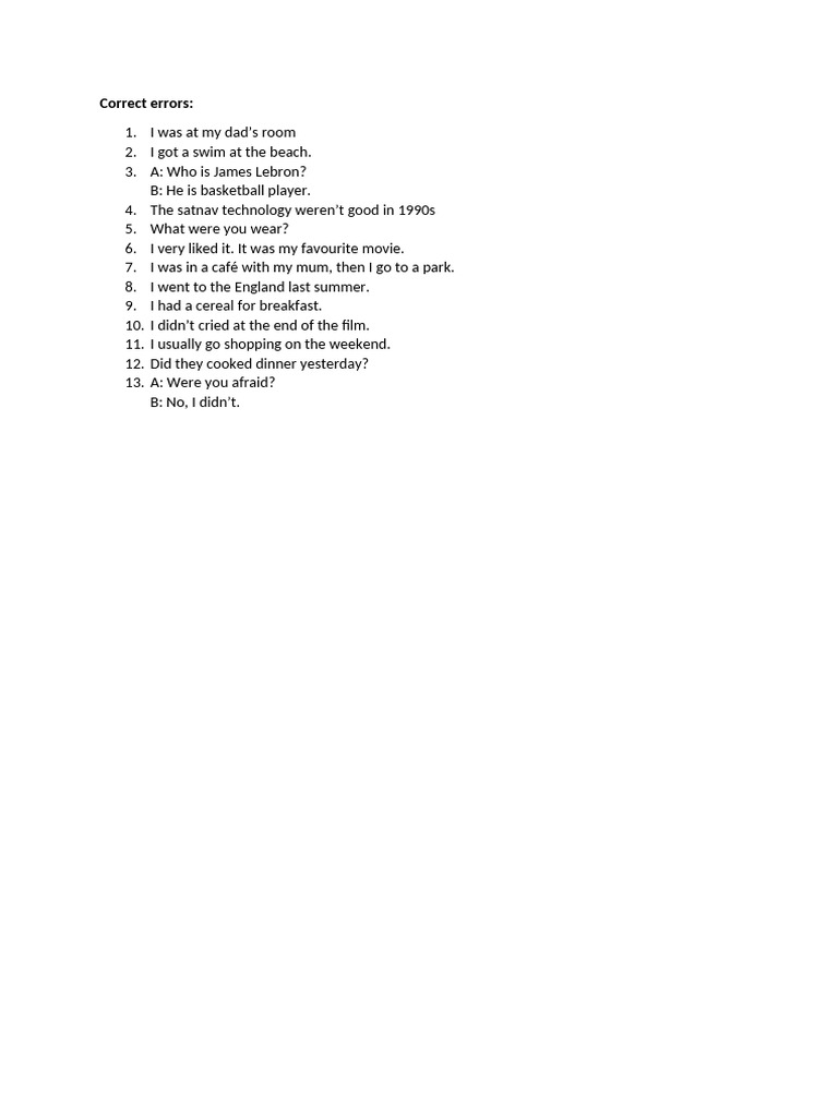 Correct Mistakes 2 | PDF