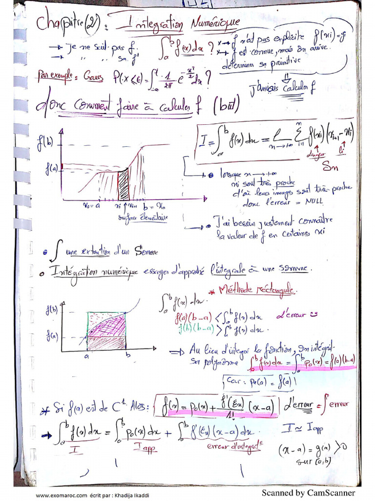 Analyse Numérique Intégration Numérique Exomaroc.com | PDF