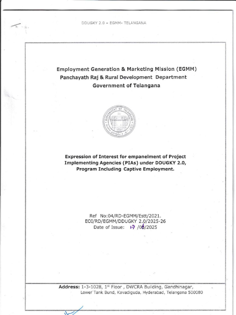 EOI for DDUGKY 2.0 Training Partners | PDF | Employment | Internet ...