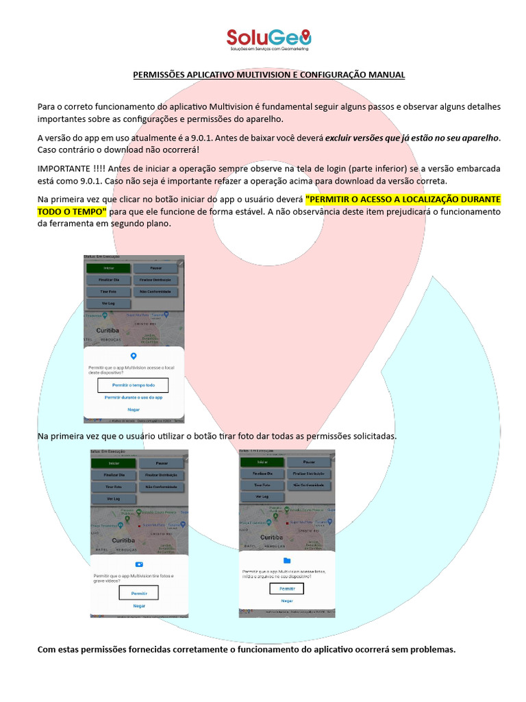 Permissões e Configuração do App Multivision | PDF