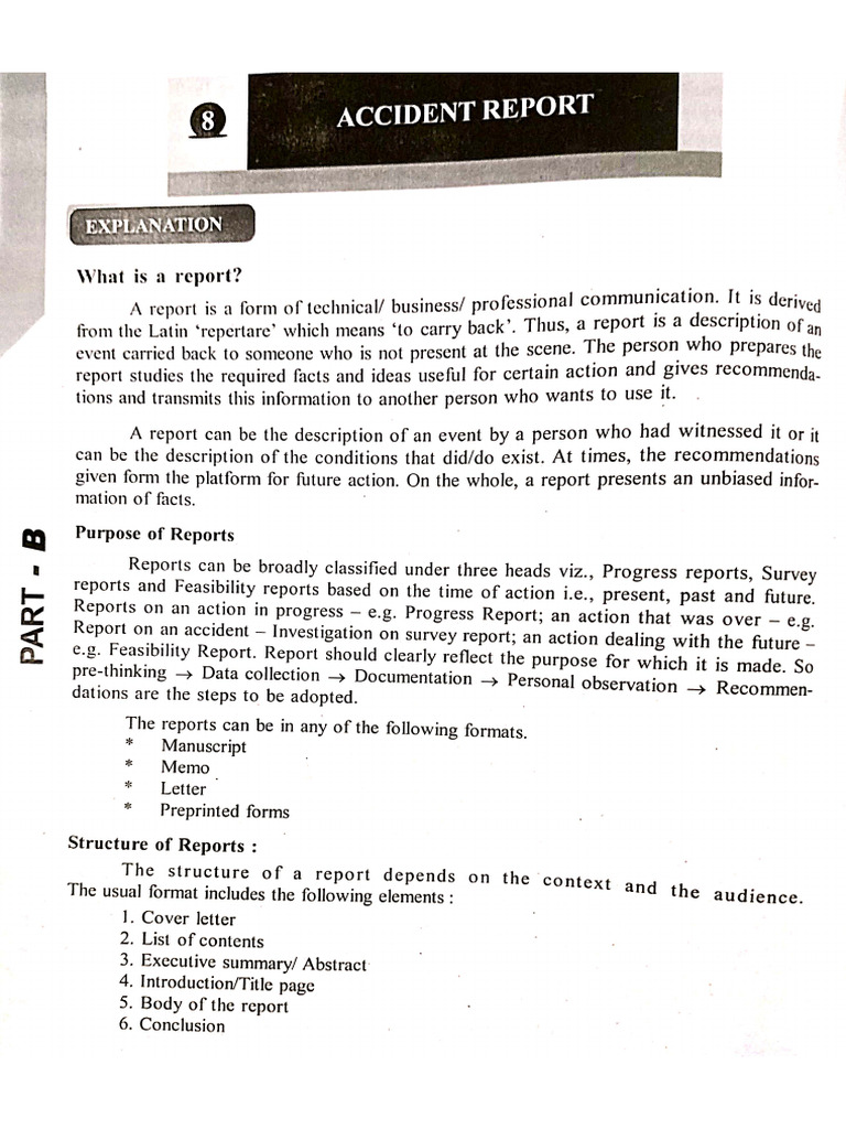 Accident Report - Examples | PDF