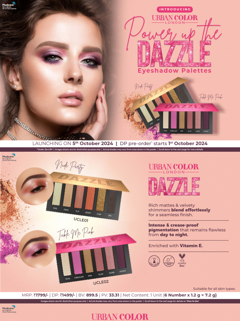 Dazzle Eye Shadow Palette - DP LAUNCH | PDF | Color | Vision