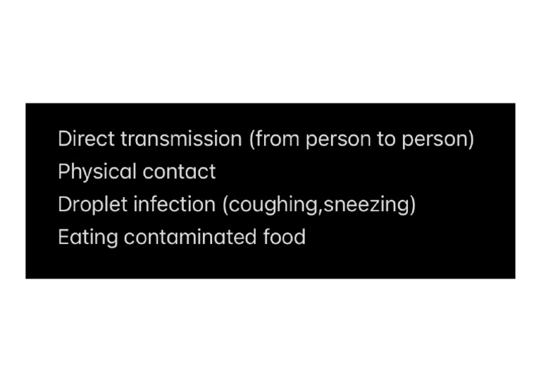 Direct Types of Transmission For Biolgy | PDF