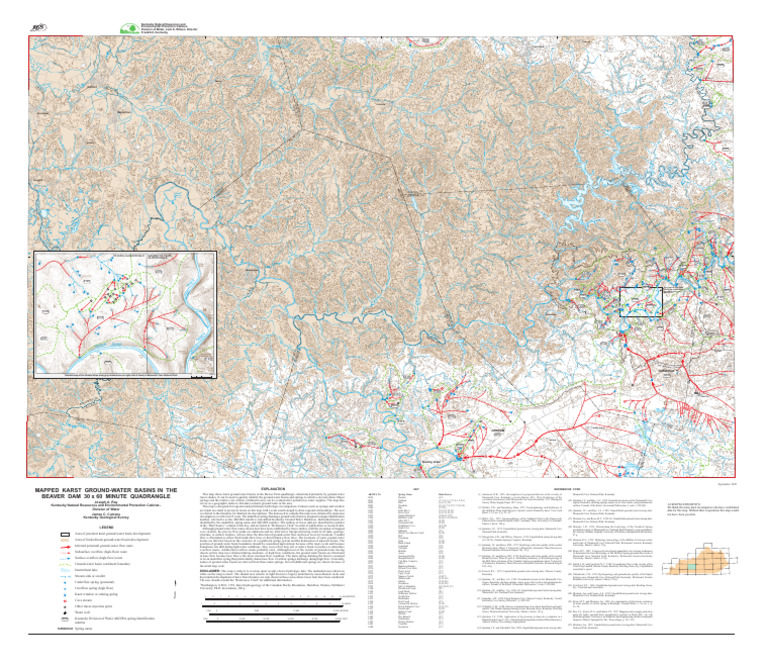 Beaver Dam Quad Karst Map | PDF | Geology