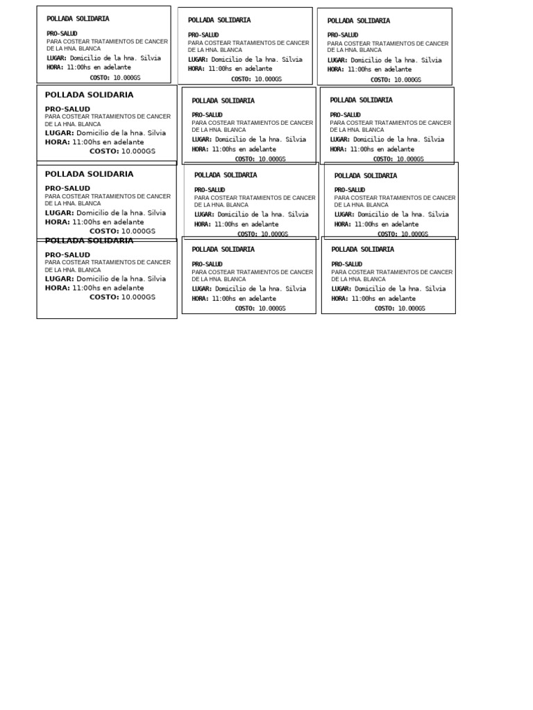 Pollada Solidaria | PDF