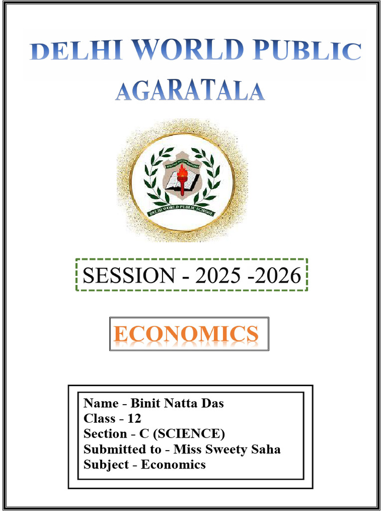 Economics Front Pagee | PDF