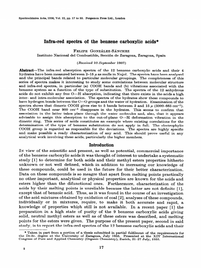 Solubility of Benzene Carboxylic Acids | PDF | Carboxylic Acid | Acid