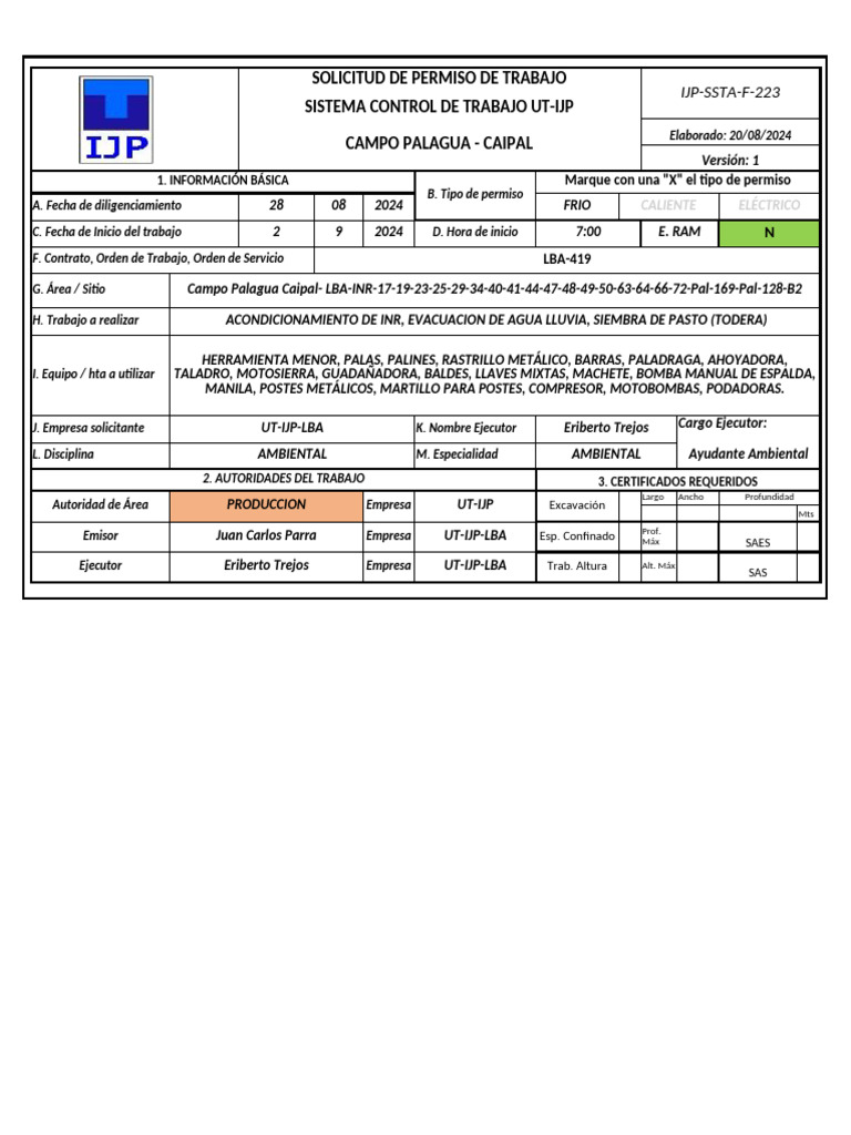 Guia Control de Permisos Ut - Ijp | PDF