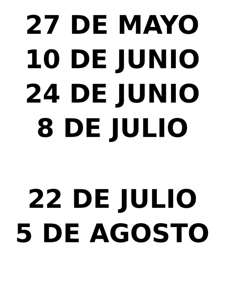 FECHAS | PDF