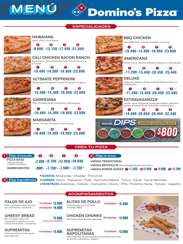 Menú de Domino's Pizza 2021 | PDF | Pizza | Tocino