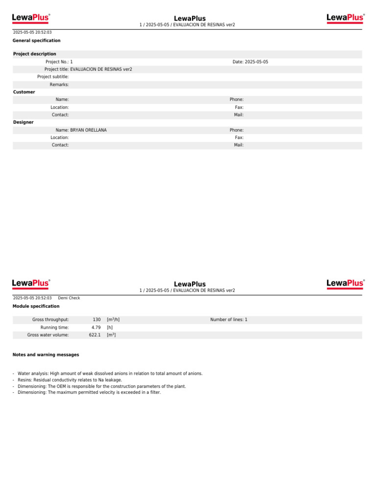 1 EVALUACION DE RESINAS Ver3 | PDF | Ion Exchange | Membrane