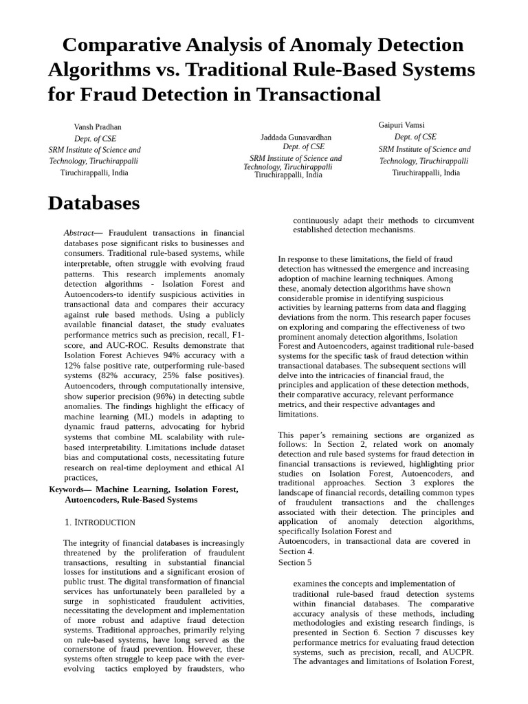 Fraud Detection Research Paper (03,16,33) | PDF | Receiver Operating ...
