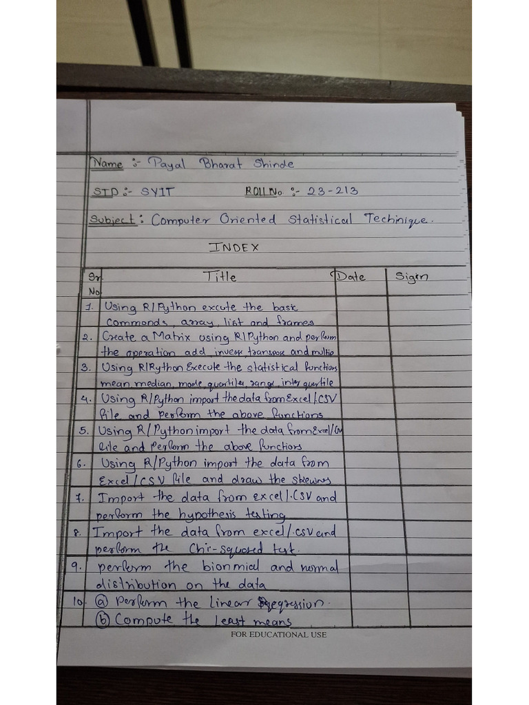 Maths Practical | PDF