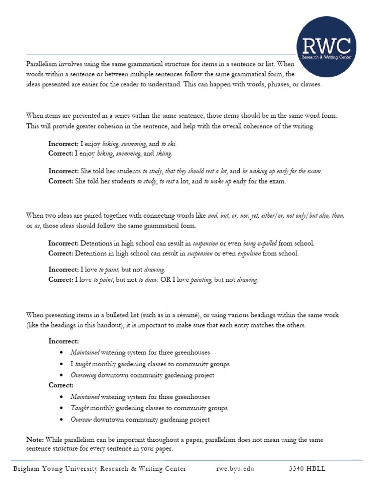 Parallelism PDF | PDF