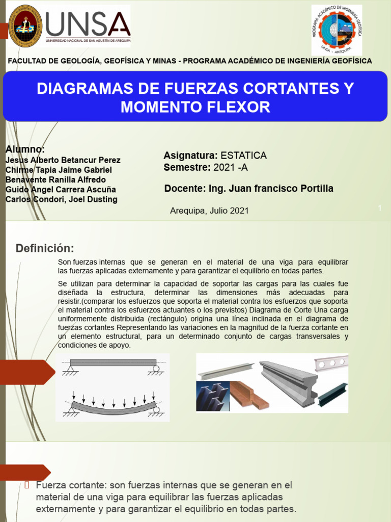 Diagramas de Fuerzas y Momentos Flectores | PDF | Viga (Estructura ...