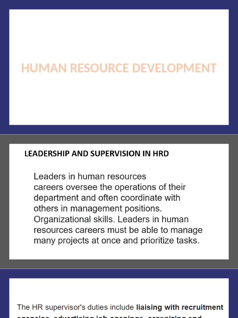 Human Resource Development | PDF