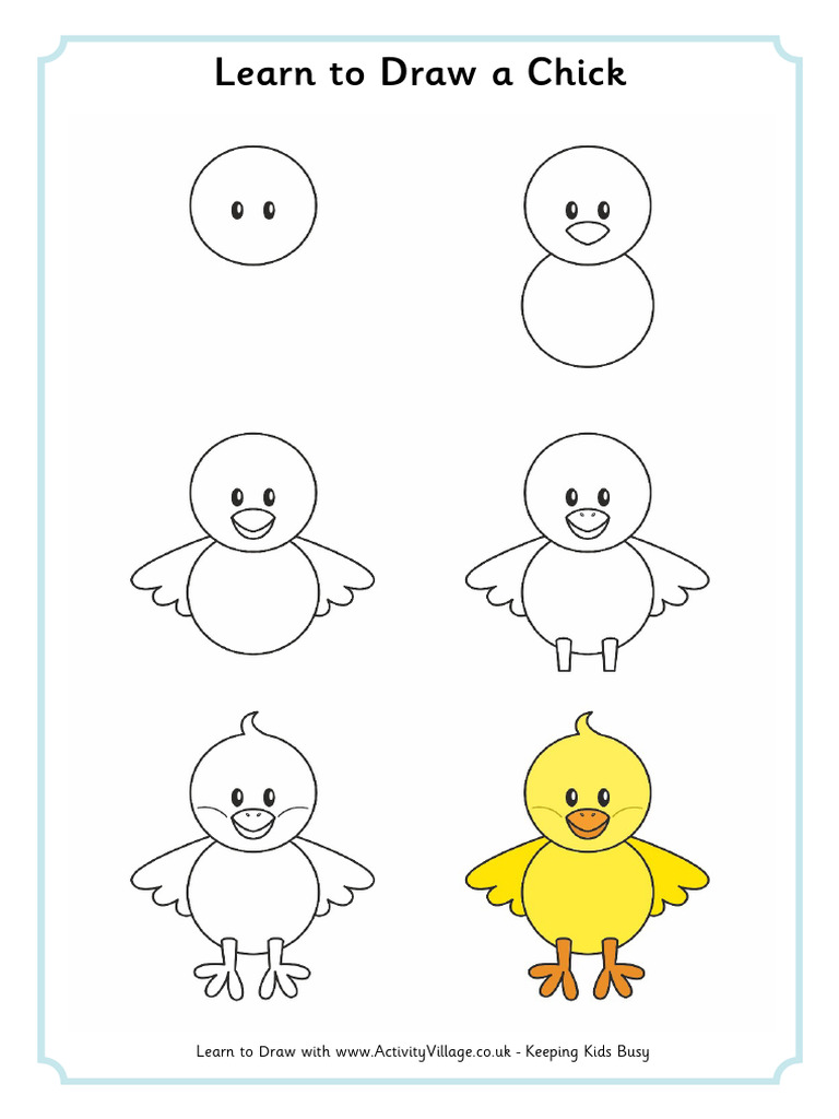 Learn To Draw A Chick 0 | PDF