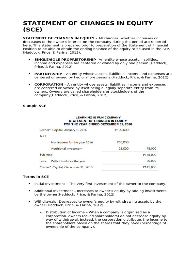 M3 Statement of Changes in Equity | PDF | Equity (Finance) | Partnership
