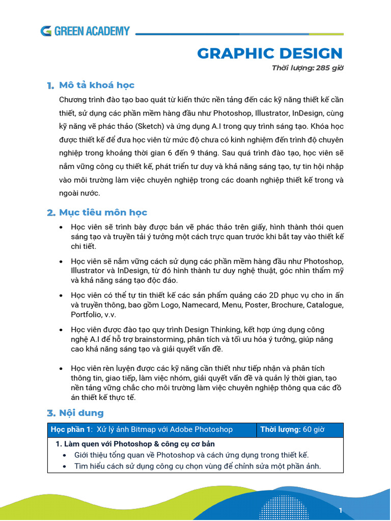 2025 Graphic Design-Outline | PDF