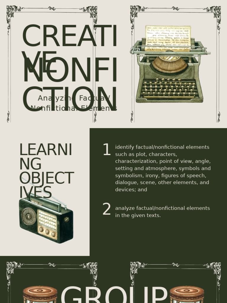 CNF Analyzing Factual Nonfictional Elements | PDF | Narration | Plot (Narrative)