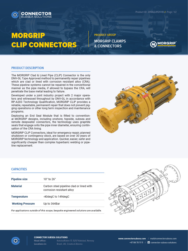 0124 Css Morgrip Clip Connectors | PDF | Pipe (Fluid Conveyance ...