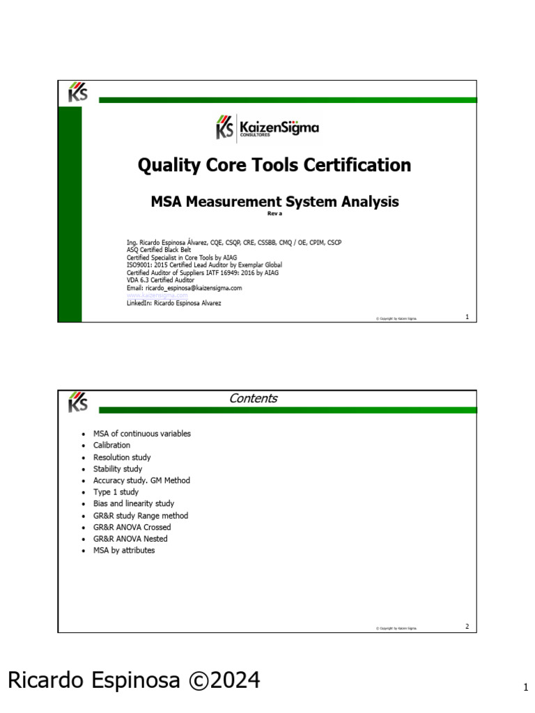 MSA With Minitab | PDF | Standard Deviation | Uncertainty