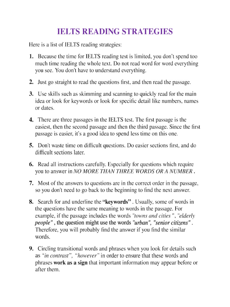 Reading Strategies For Reference | PDF