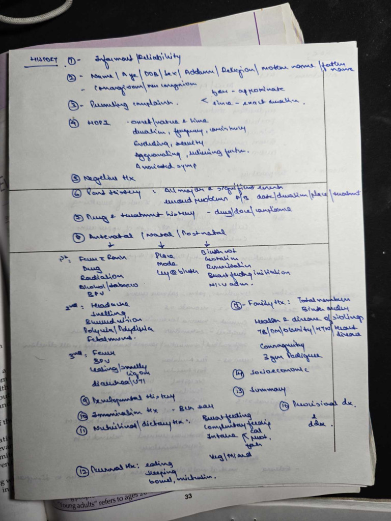 History Taking Pointers | PDF