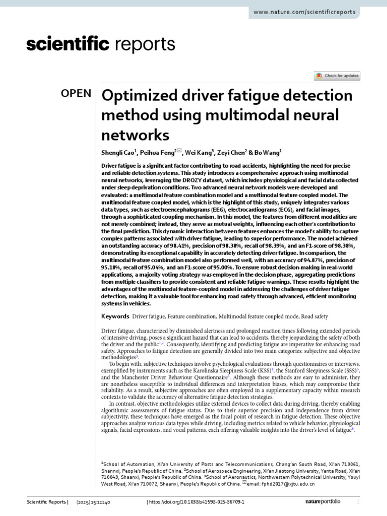 Optimized Driver Fatigue Detection Method Using Multimodal Neural ...