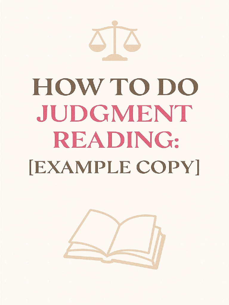 How To Read A Judgement (Lawcurb) Sample | PDF | Judgment (Law) | Justice
