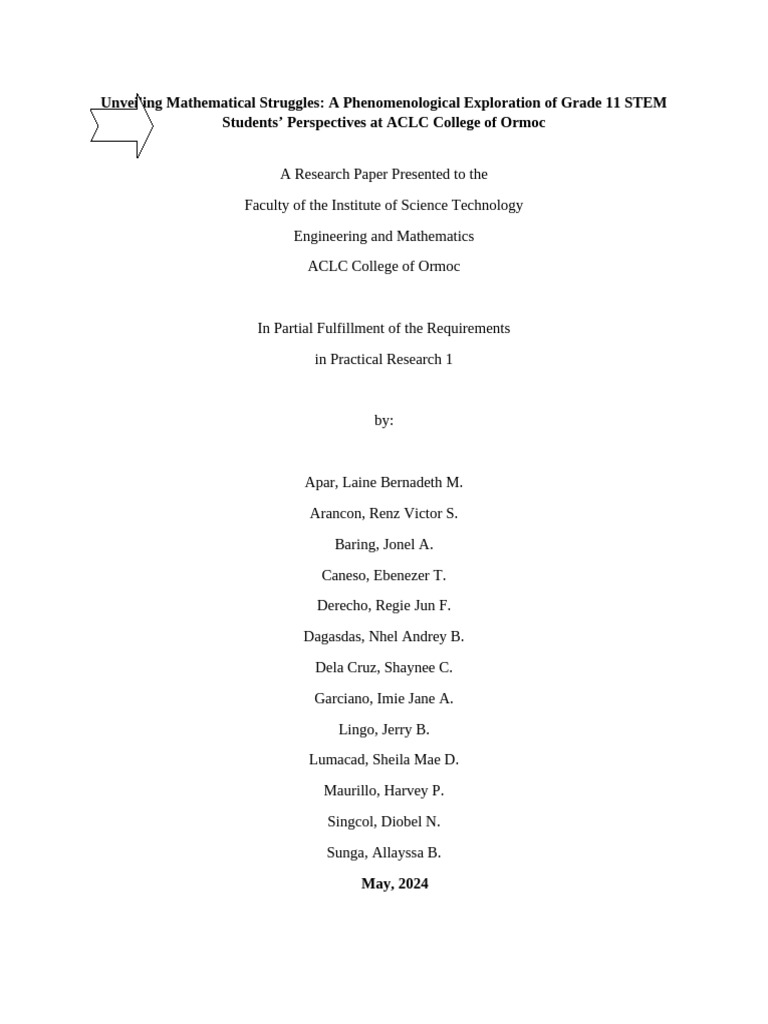 Exploring The Phenomenon of Mathematical Struggles (1) - (G4) | PDF | Mathematics | Learning
