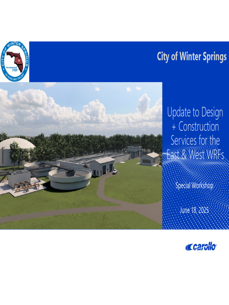 City of Winter Springs Presentation On Water Facilities | PDF ...