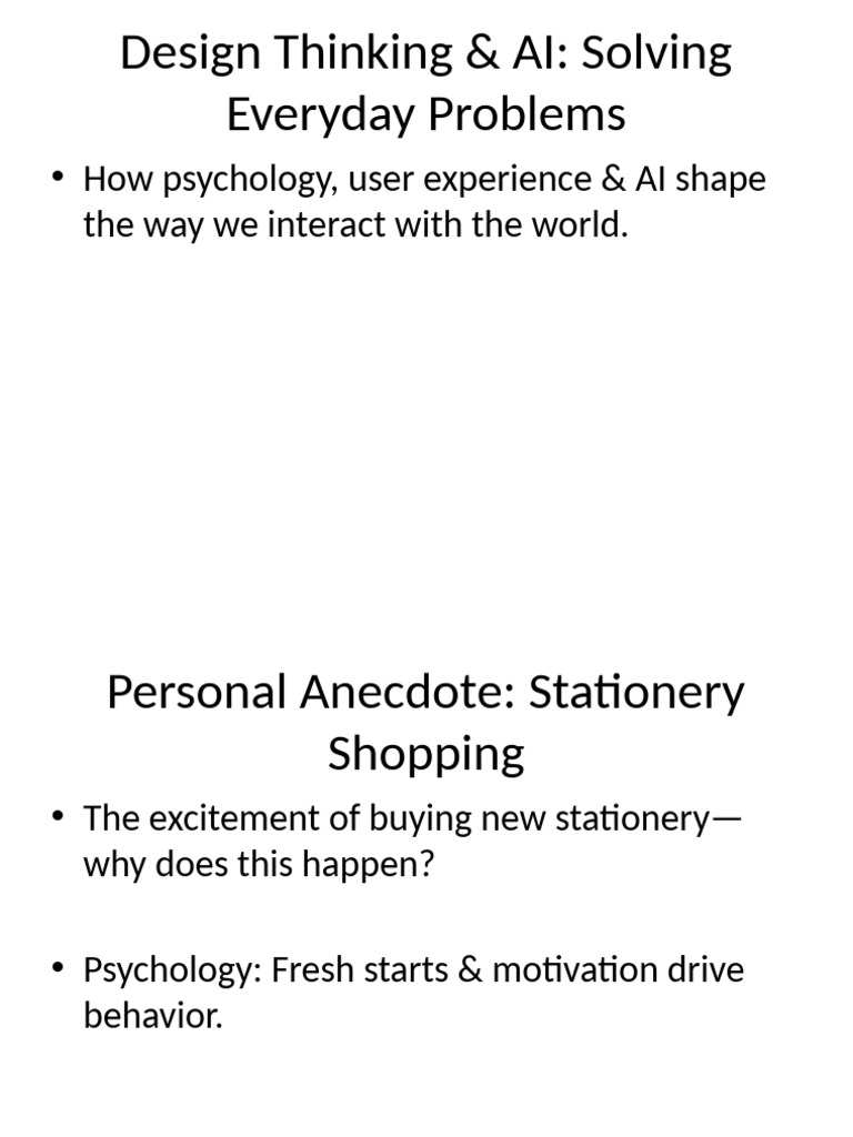 Design Thinking AI Presentation | PDF