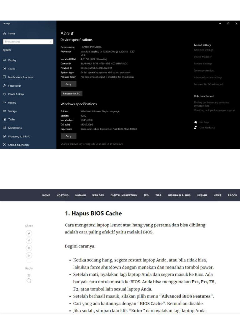 Windows - Laptop - Hang | PDF