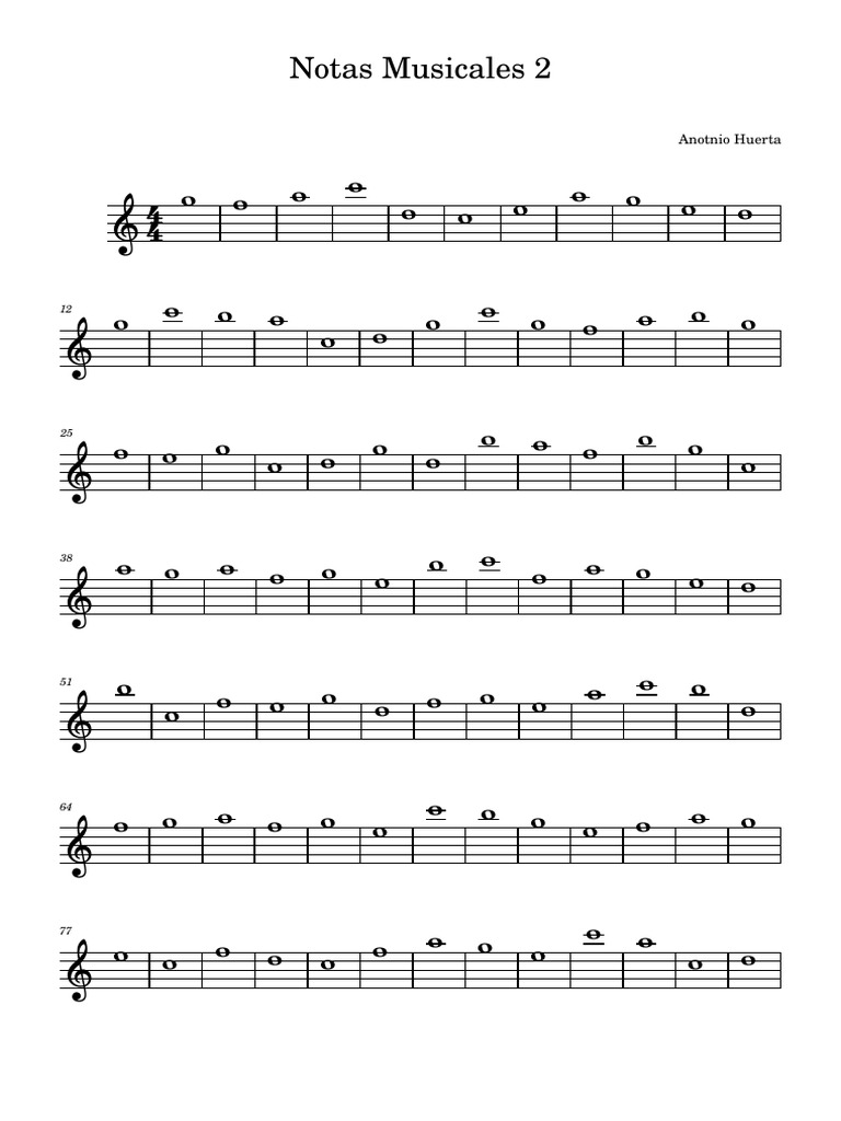 Notas Musicales 3 | PDF