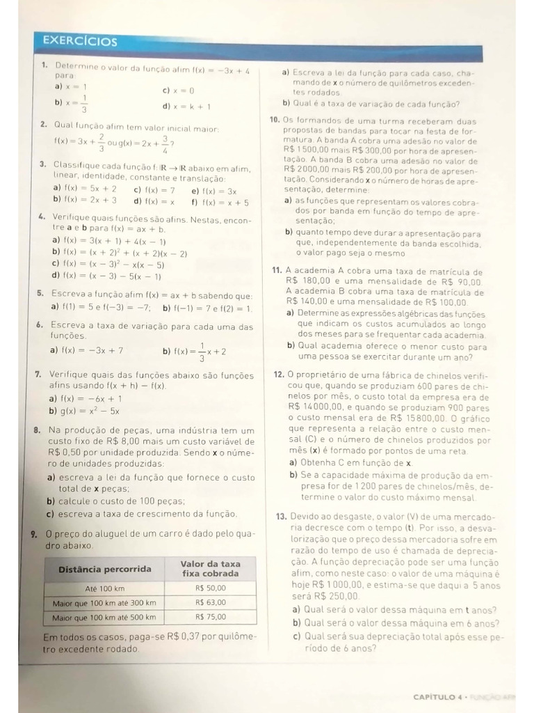 3 - Função Afim I | PDF