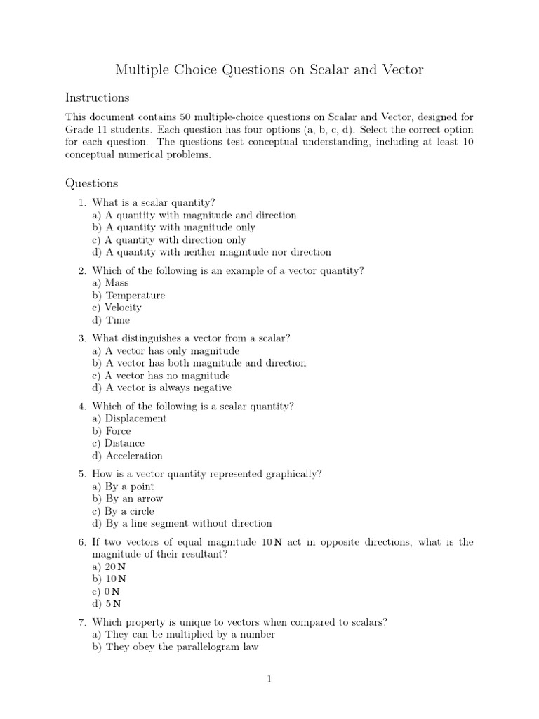 Vector and Scalar - HW | PDF | Euclidean Vector | Velocity