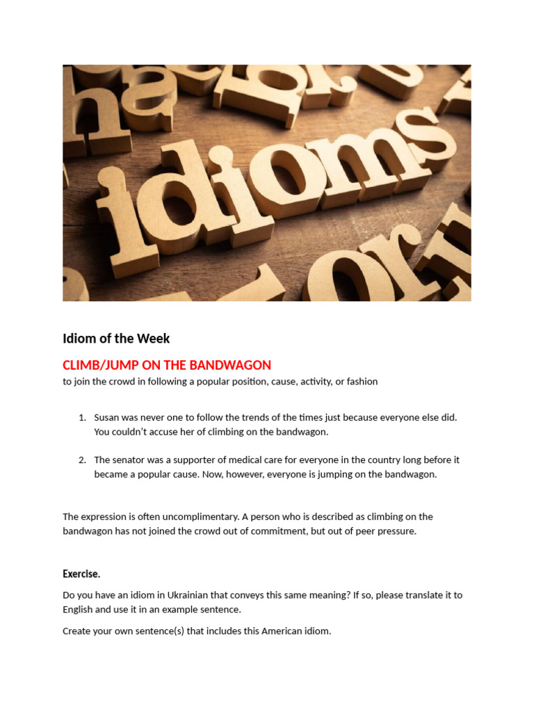 Idiom of The Week7 | PDF