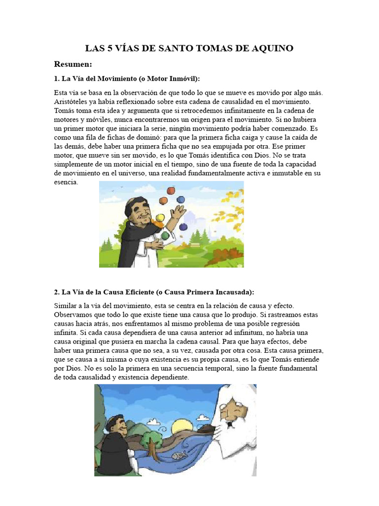 Las 5 Vías de Santo Tomas de Aquino | PDF | Existencia | Causalidad