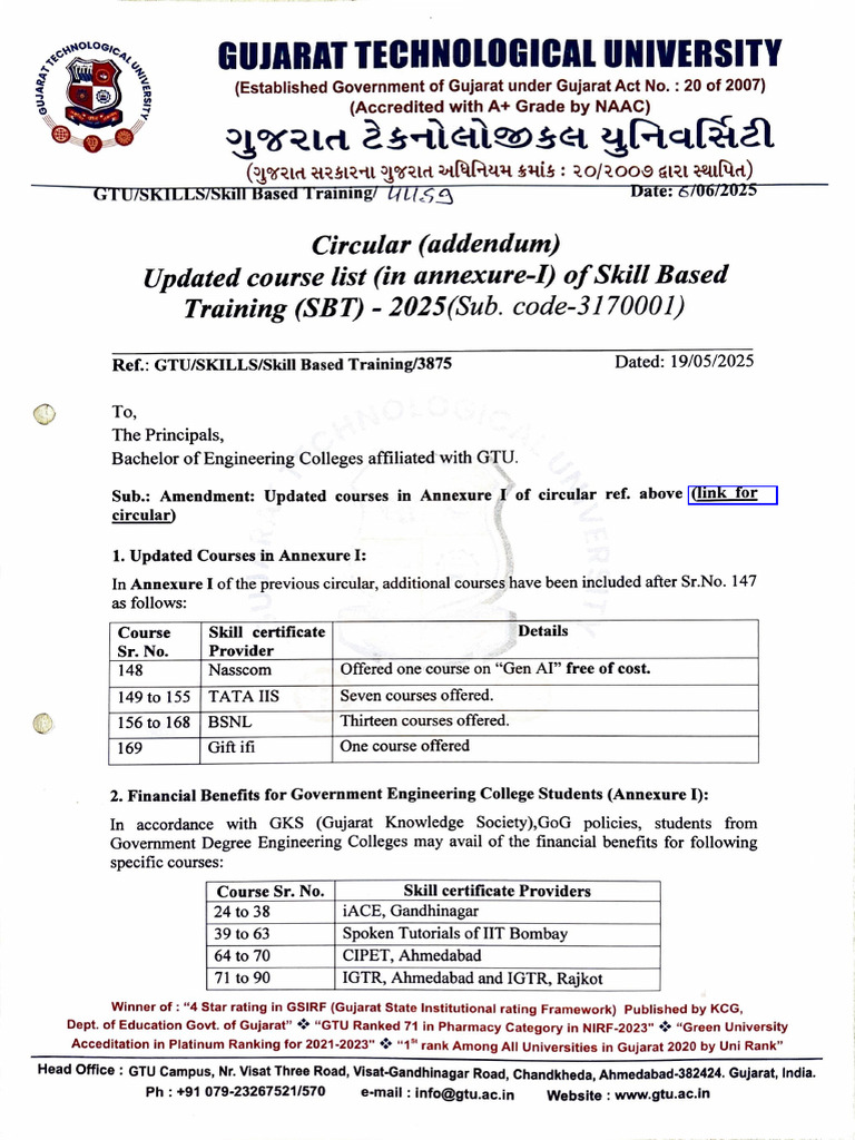 Addendum Circular For SBT-2025 6-6-25 | PDF | Artificial Intelligence ...